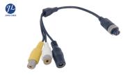 China Male To Female 4 Pin Aviation Cable To RCA Video Audio Connectors Automotive Rear View Camera System for sale