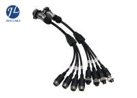 China Electrical 7 Pin Trailer Backup Camera Extension Cable With Pu Spiral Cord for sale