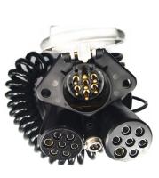 China Audio Transmission 4M Spiral Power Cord with 7 Pin Female To Female Plug for sale