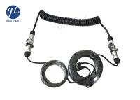 China 4 Meter Suzi Spiral Reversing Camera Extension Cable 4PIN Connectors , Black Molding Color for sale