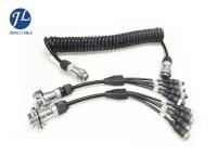 China Truck Trailer Backup Camera System With 7 Pin Coil Cable Connect 4 Ways Extension Cable for sale