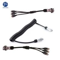 China Round Shape Car Backup Video Rear View Camera Cable For 4 Din Camera Connection for sale