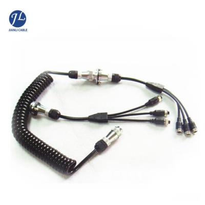 China Round Shape Car Backup Video Rear View Camera Cable For 4 Din Camera Connection for sale