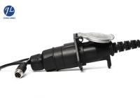 China Reversing Camera Extension Cable Trailer Camera Video Cable With 7 Pin Plastic Plug for sale