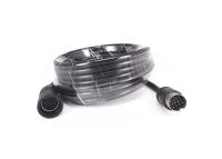 China Black Plastic 13 Pin Din Cable , Waterproof DIN Amplifier Cable for sale