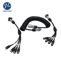 China Nickle Plated Connector 7 Pin Trailer Coils Adapter Plug For Rear View Camera for sale