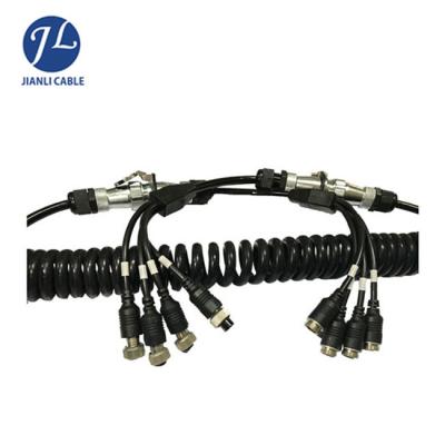 China Waterproof Shield 2 Channel 5 Pin Rear View Camera Cable for sale
