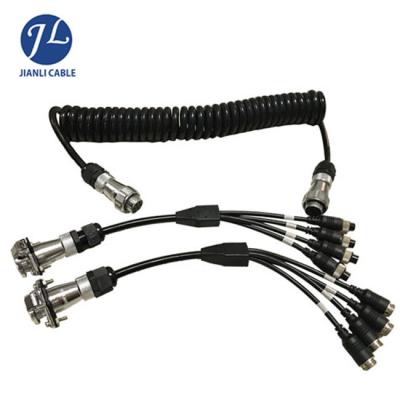 China 7 Pin Plastic Connector Truck Rear View Camera Cable for sale
