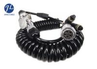 China GX16 Aviation Plug Interface Car Reverse Camera Cable With Elasticity Length From 2 M To 4 M for sale