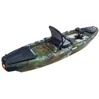 China Huarui 9.8ft Sit On Top One Person Plastic Fishing Pedal Kayak for sale