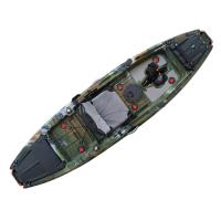 China Huarui 9.8ft Sit On Top One Person Plastic Fishing Pedal Kayak for sale