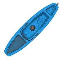 China 275 Lbs One Person Sit On Top Canoe LLDPE Plastic Single Seat Fishing Kayak for sale