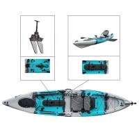China LLDPE Plastic Kayak Single Seat One Person Foot Pedal Fishing Pedal Kayak for sale