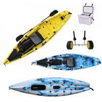China 3.38m*0.87m Fishing Pedal Kayak LLDPE Single Sit On Top Fishing Kayak for sale