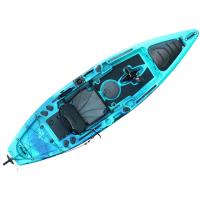 China Plastic Fishing Paddle Kayak Boat Single Person Sit On Top 3.38m*0.87m for sale