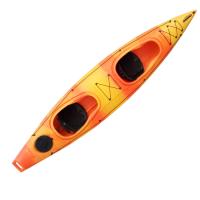 China Sit In Angler Kayak LLDPE Rowing Boat 2 Person Plastic Canoe 617 Lbs for sale