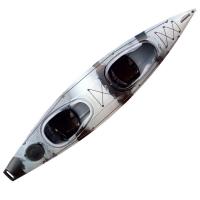 China Sit In Angler Kayak LLDPE Rowing Boat 2 Person Plastic Canoe 617 Lbs for sale