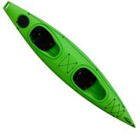 China Sit In Angler Kayak LLDPE Rowing Boat 2 Person Plastic Canoe 617 Lbs for sale