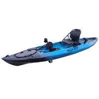 China Huarui Solo Kayak Sit On Top Lldpe Fishing Kayak With Pedal System for sale
