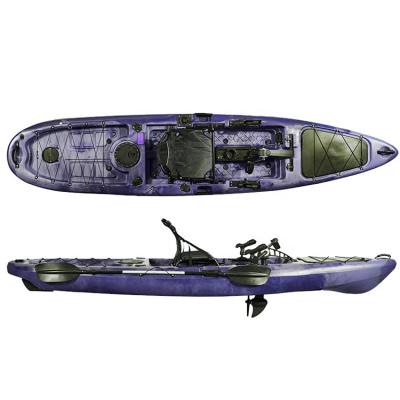 China Sot LLDPE Fishing Pedal Kayak  Sit On Top With Aluminum Backseat for sale