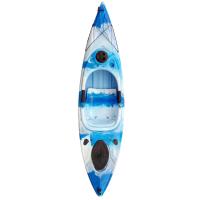 China 4.5MM Plastic Sea Kayak Canoe Single Person 8 Ft Sit In Fishing Kayak 4.5MM for sale