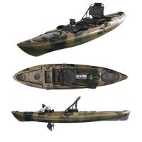 China 180kgs Capacity Fishing Pedal Kayak Single Seater Canoe Pedal Kayak for sale