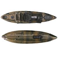China 180kgs Capacity Fishing Pedal Kayak Single Seater Canoe Pedal Kayak for sale