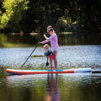 China 320LBS Capacity Inflatable Sup Stand Up Paddle With Anti - Slip EVA Deck for sale