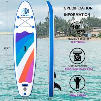 China Water Play 6'' Thick Inflatable Surf Paddle Board 330lb Capacity for sale
