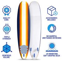 China 86 Liters Fiberglass Paddle Board Customized  8'' Epoxy Surfboard for sale