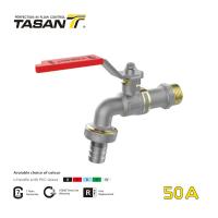 China DN10-25mm Brass Bib Cock Double O Ring Stem Type Wear Resistance 50A for sale