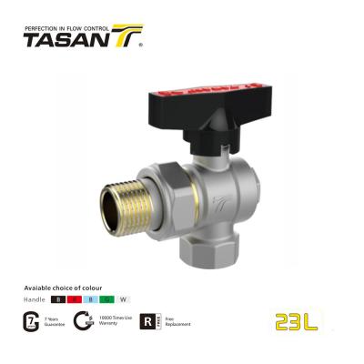 China 1inch Brass Angle Ball Valve Manifold Ball Valve PN40/600psi  23L for sale