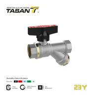 China Manifolds 2 Brass Ball Valve With Filter 16 Bar 232Psi Female X Female 23Y for sale