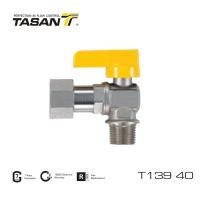 China Male X Female Connection Angle Brass Gas Valve With Swivel Nut Leak Proof T139 40 for sale