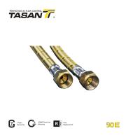 China Vinyl Braided  Ss Flexible Pipe Stainless Steel Flexible Gas Line ISO228 Thread  90E for sale