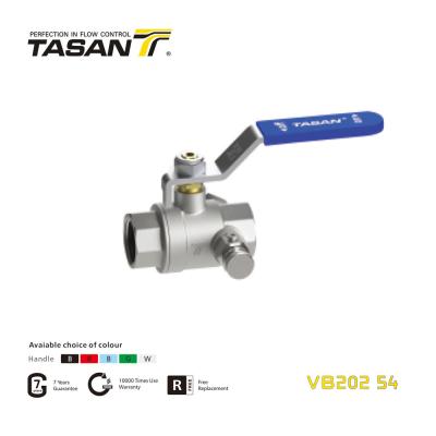 China Manual VB202 54 3 4 brass ball valve With Drain Cock Female X Female 362.5 Psi for sale