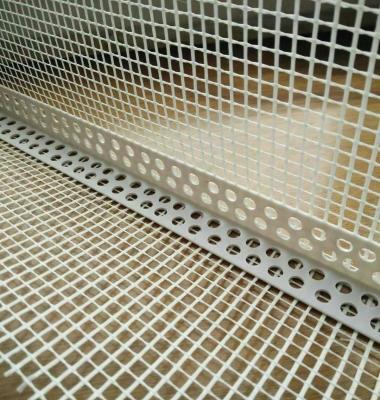 China White color Plastic Corner bead with good quality fiberglass mesh used for wall corner for sale