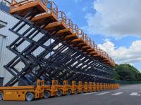 China Man Boom Lift Skyboom SSL-12HD Electrical Scissor Boom Lift 12m Working Height for sale