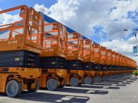 China Man Boom Lift Skyboom SSL-12HD Electrical Scissor Boom Lift 12m Working Height for sale