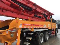 China Red Second Hand Concrete Pumps Truck Sany 46m With Isuzu Chassis for sale