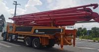 China Diesel Truck Used Putzmeister Concrete Pump M56-5 148M³/H With 5 Sections for sale