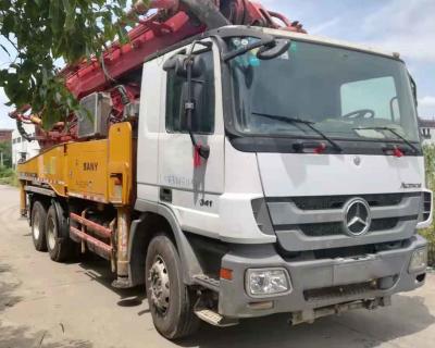 China 12Mpa Used Concrete Pump Trucks Euro4 46m 4 Section Vertical Reach for sale
