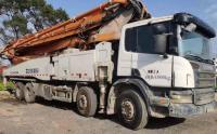 China Zoomlion Used Concrete Boom Pump Truck 56 Meter with Scania model for sale