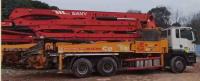 China 38m Second Hand Pump Truck , Concrete Boom Truck 21.5m Reach Depth for sale