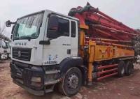China 38m Second Hand Pump Truck , Concrete Boom Truck 21.5m Reach Depth for sale