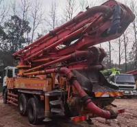 China 38m Second Hand Pump Truck , Concrete Boom Truck 21.5m Reach Depth for sale
