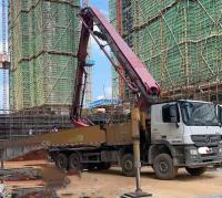 China Sany 56M Used Concrete Pump Truck With Mercedes Benz Chassis Model 2018 for sale