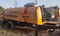 China Yellow Used Concrete Trailer Pump HBT8018C Sany 180kw 2200rpm for sale