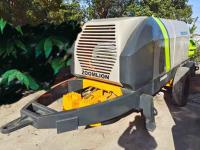 China Used Electric Trailer Concrete Pump Zoomlion 600L Hopper Capacity for sale
