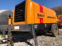 China HBT6013 Sany Used Trailer Mounted Concrete Pump 90KW S Valve Type for sale